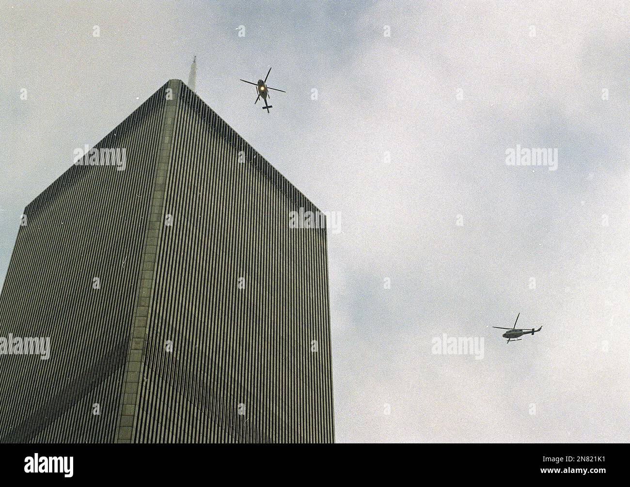 In this file photo of Feb. 26, 1993, helicopters jockey for position ...