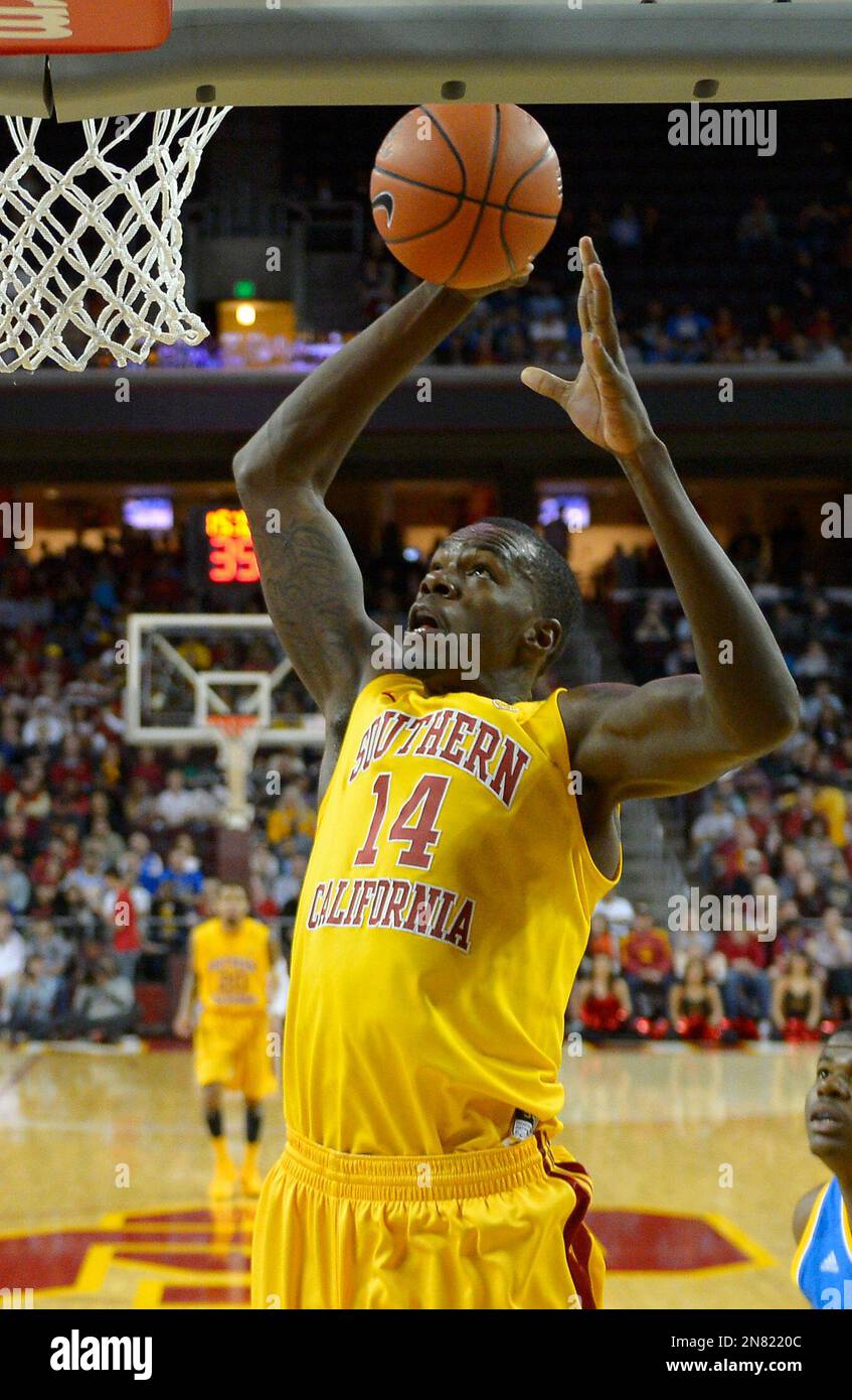 Southern California forward Dewayne Dedmon puts up a shot during the ...