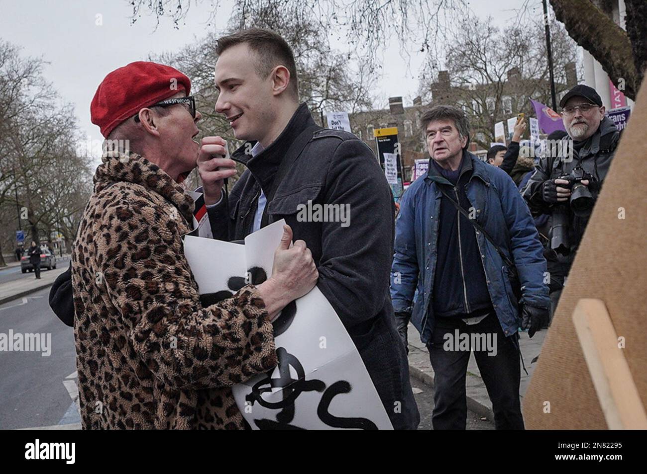 London, UK. 11th February 2023. Protesters from Patriotic Alternative ...
