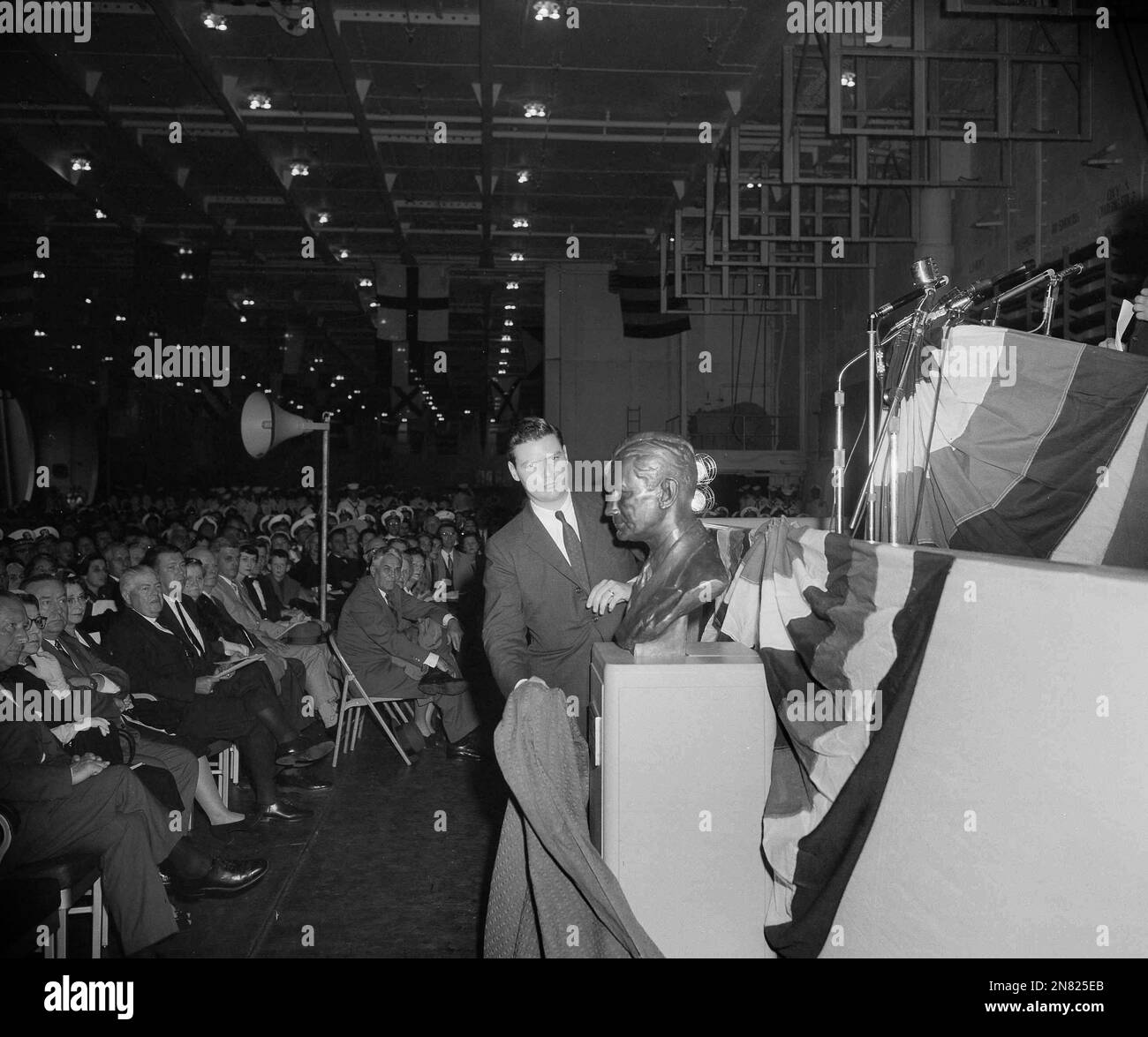 Michael Forrestal Son Of The Late Us Secretary Of The Navy James Forrestal Unveils A Bust Of