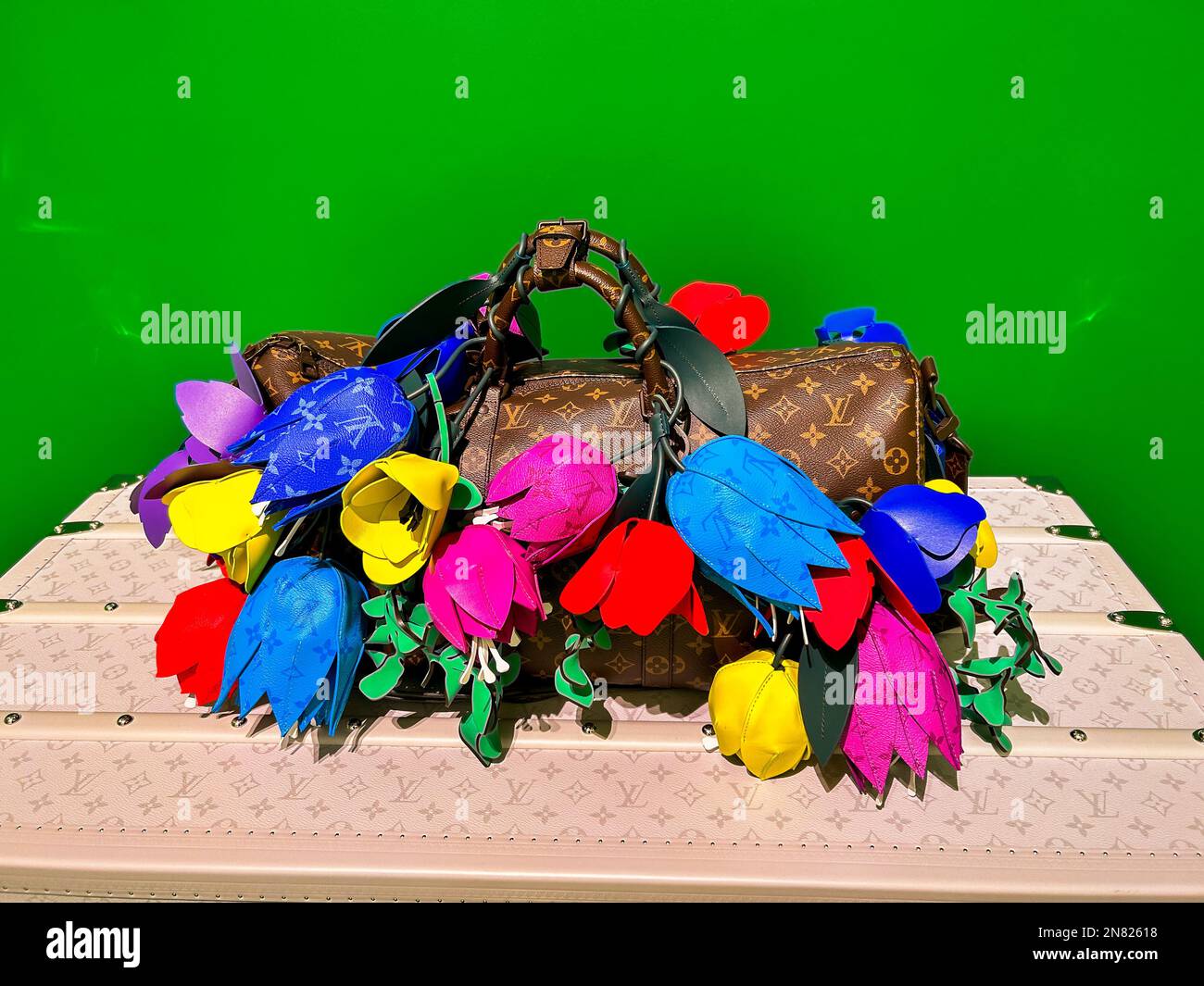 Louis vuitton luggage detail hi-res stock photography and images - Alamy