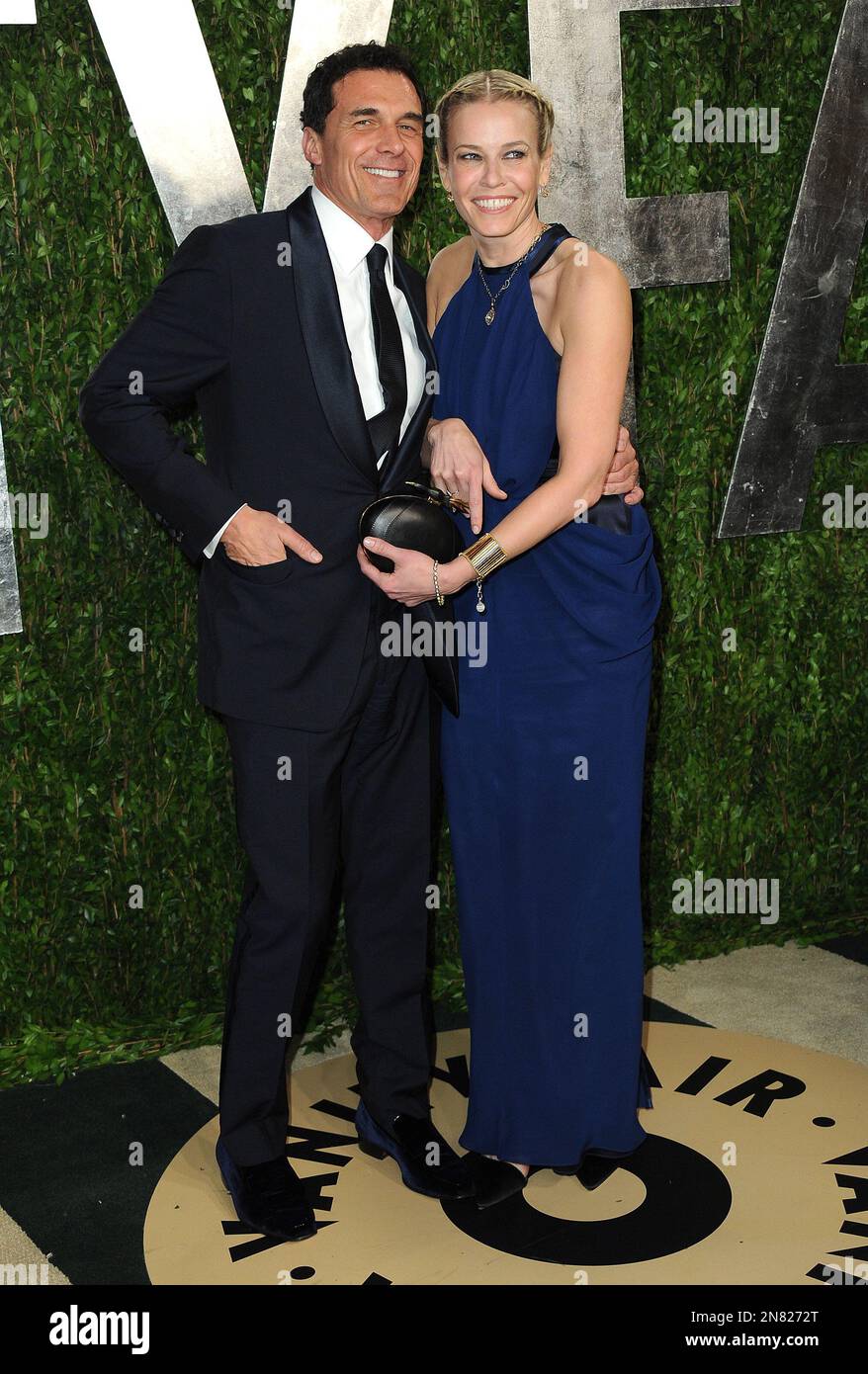 Chelsea Handler, right, and Andre Balazs arrive at the 2013 Vanity Fair ...
