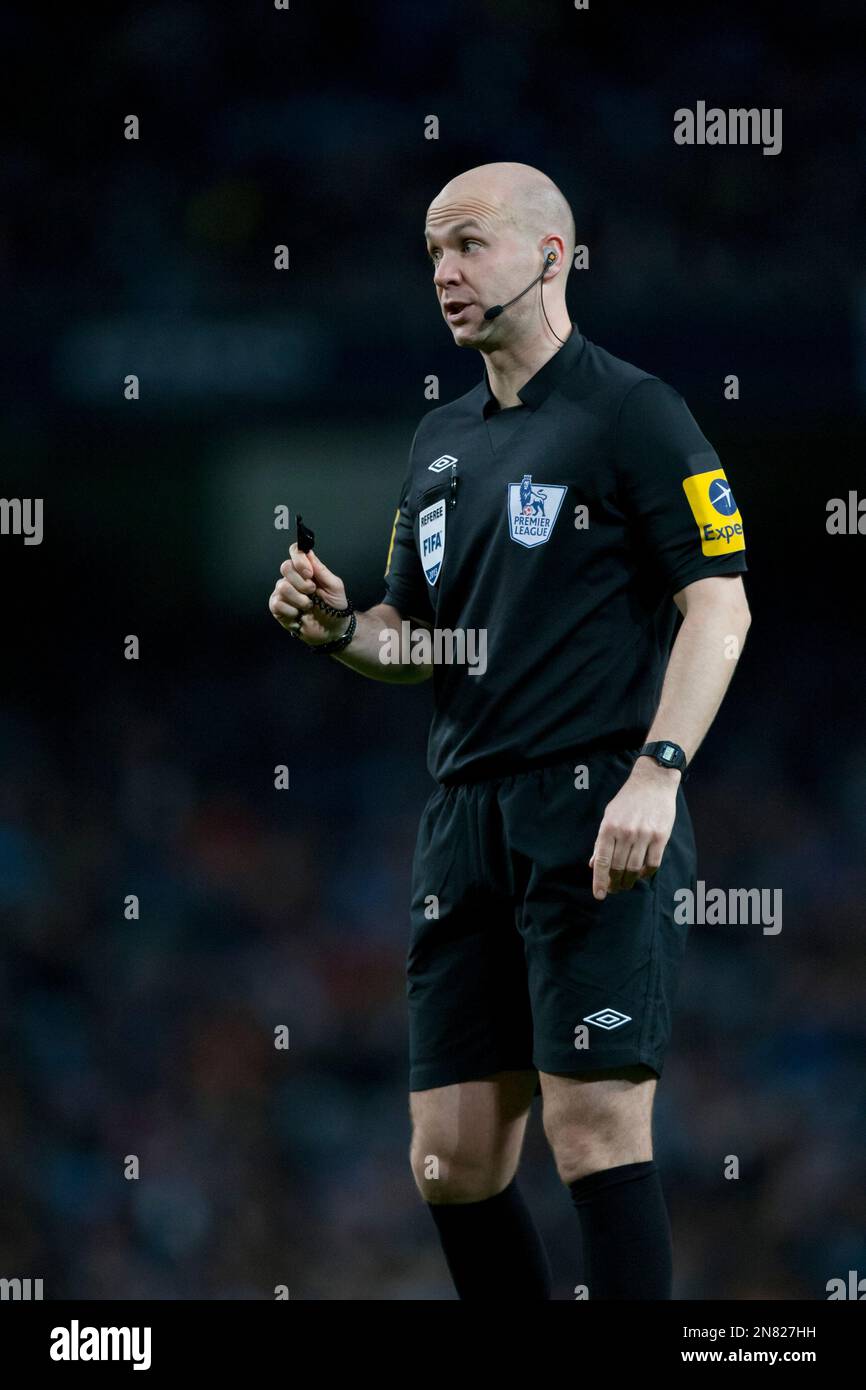 Referee Anthony Taylor during Manchester City's English Premier League ...
