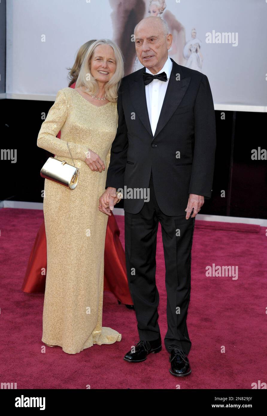 Actor Alan Arkin, right, and Suzanne Newlander Arkin arrive at the ...