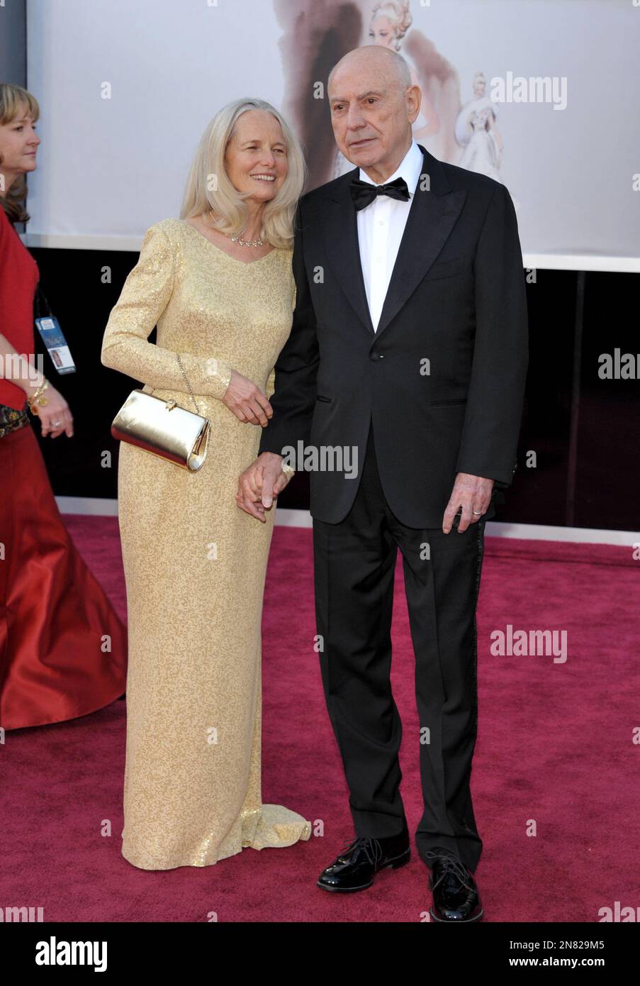 Actor Alan Arkin, right, and Suzanne Newlander Arkin arrive at the ...