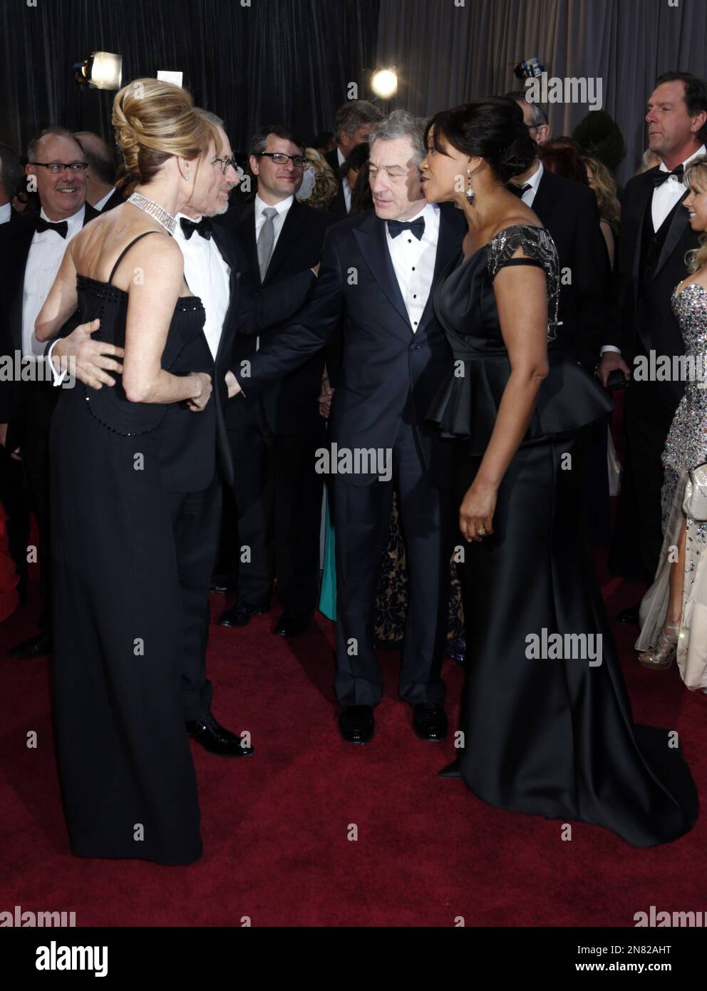 Kate Capshaw, director Steven Spielberg, actor Robert De Niro and Grace ...