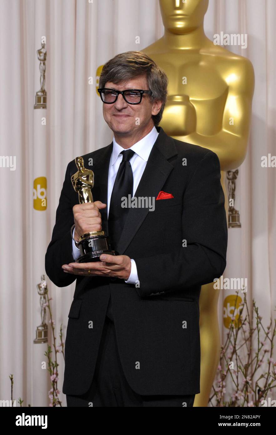 Rick Carter poses with his award for best production design for ...