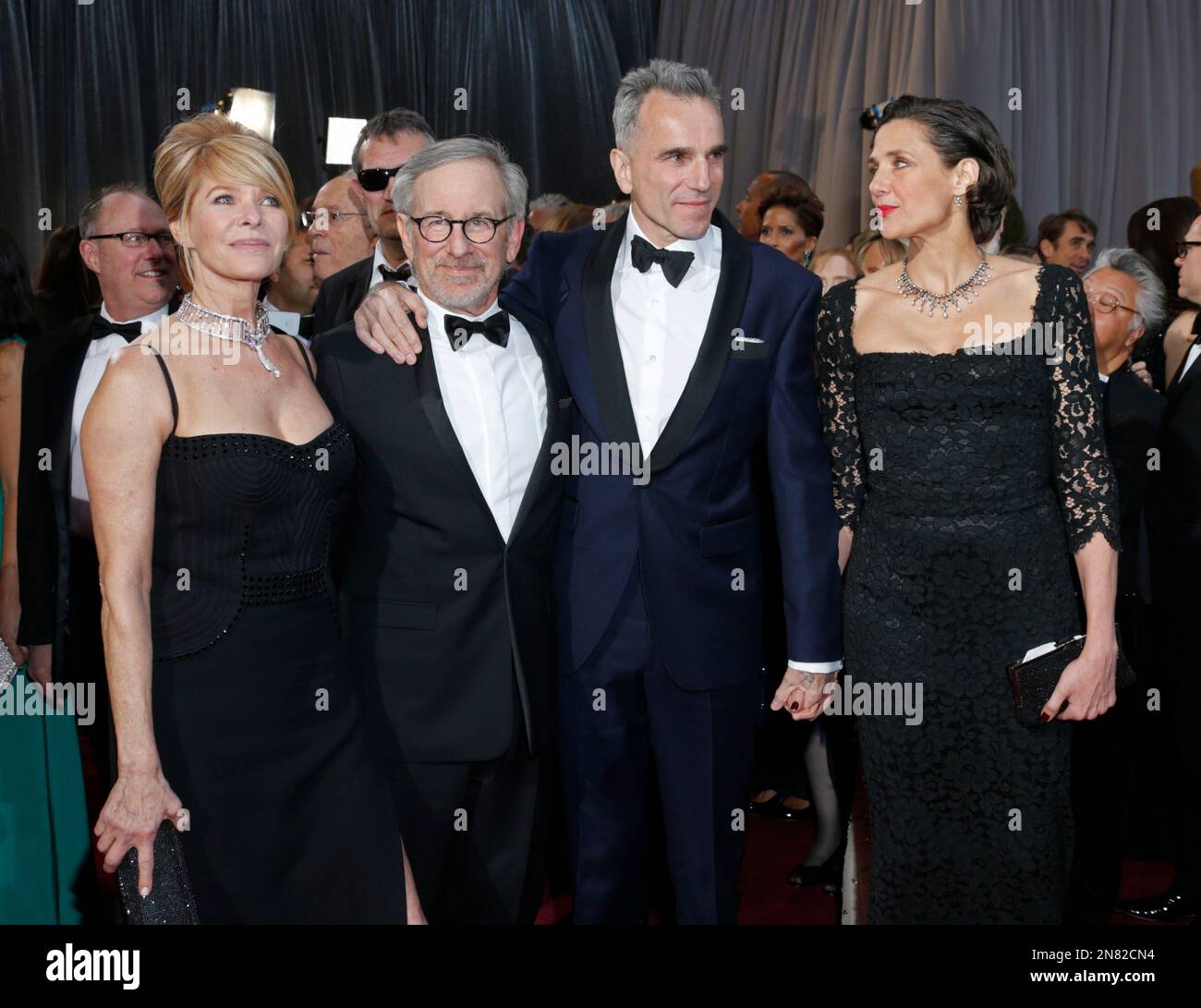 Actress Kate Capshaw, Steven Spielberg, Daniel Day-Lewis and Rebecca ...