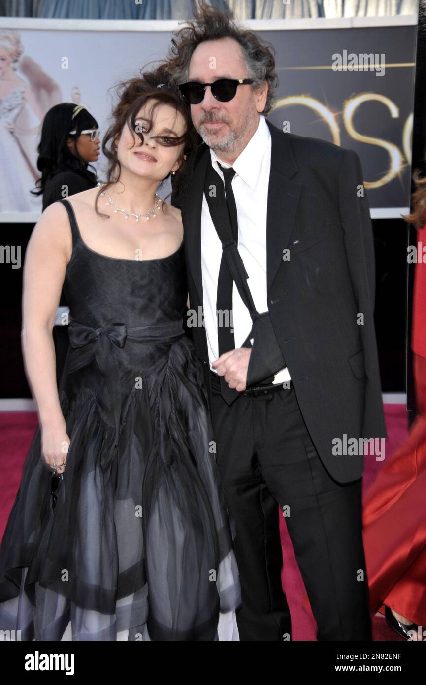 Actress Helena Bonham Carter and Tim Burton arrive at the 85th Academy ...