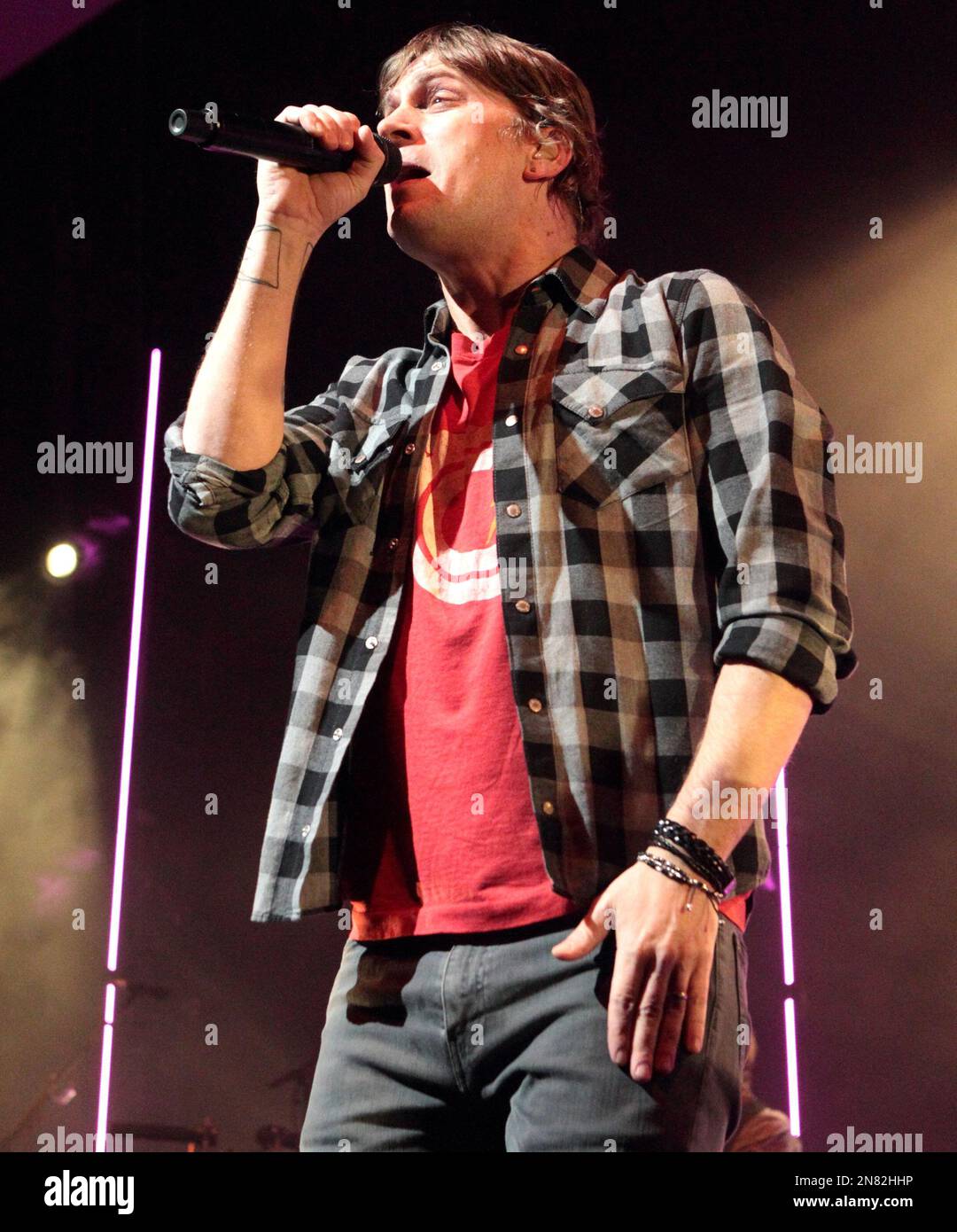 Rob Thomas of the rock band Matchbox Twenty performs on the bands North ...