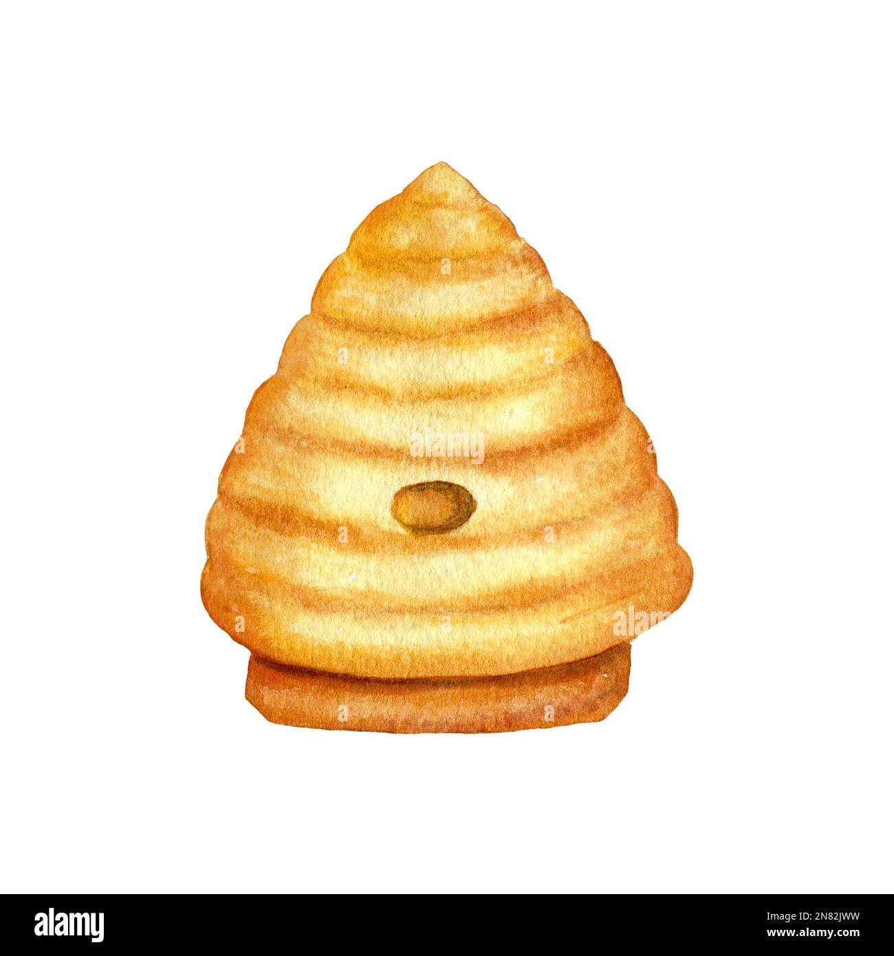 Bee Hive. Watercolor Illustration With Bee Hive Isolated on White ...