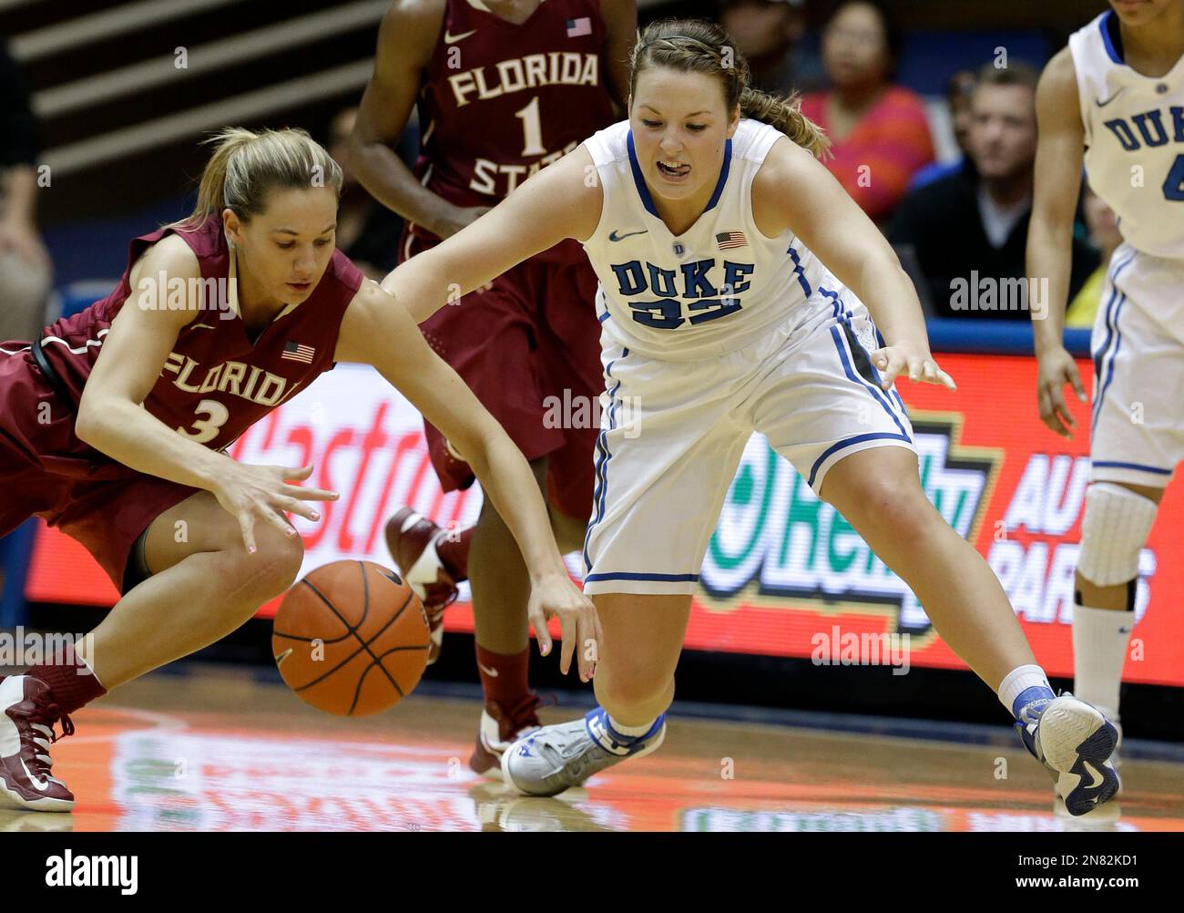 Duke's Tricia Liston, right, and Florida State's Alexa Deluzio (3 ...