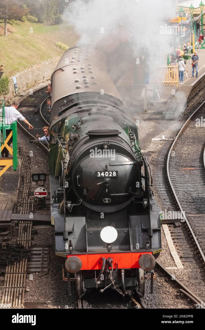 England, Dorset, Isle of Purbeck, Swanage, Swanage Railway Station ...