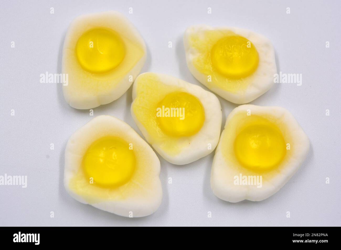 Bright children's chewing, jelly candies in the form of food and the ...