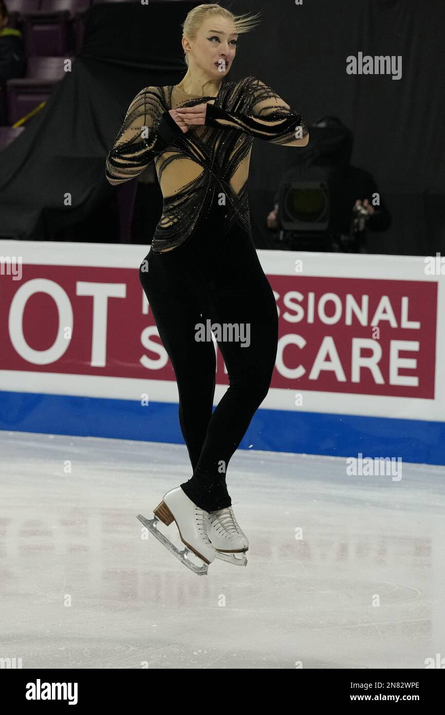 February 8, 2023, Colorado Springs, Colorado, USA: Team USA Amber Glenn ...