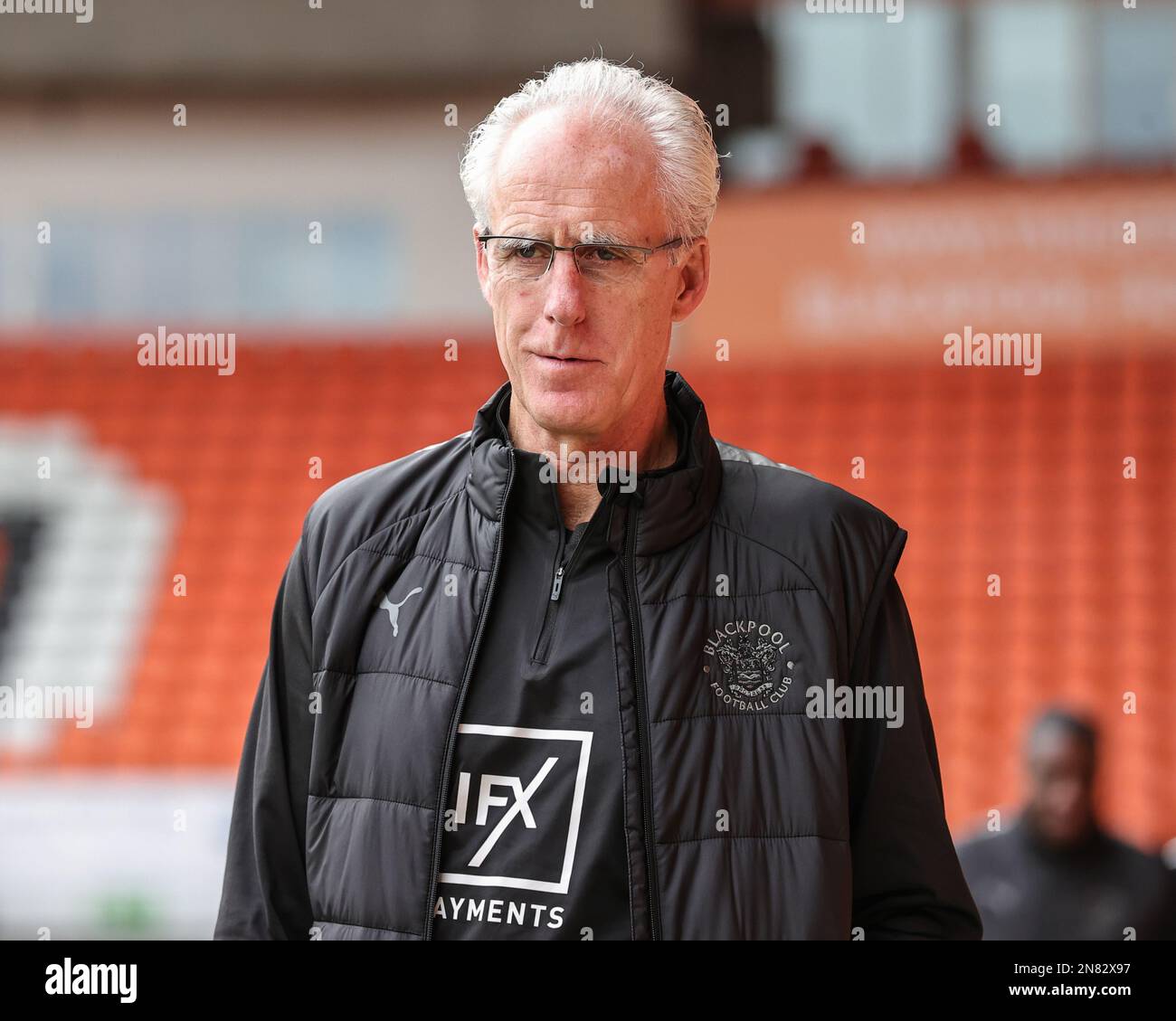 Mick McCarthy manager of Blackpool arrives at Bloomfield Road during ...