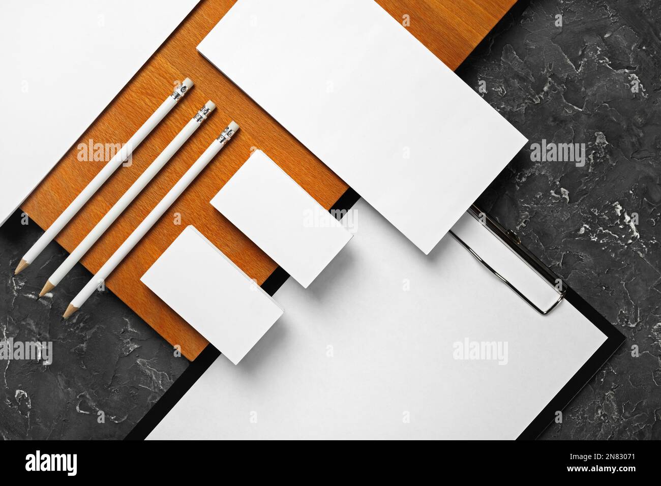 Blank corporate identity template. Photo of blank stationery set ...