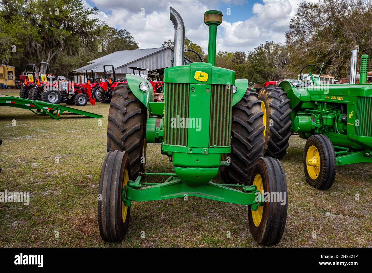 Fort Meade, FL - February 22, 2022: High perspective front view of a ...