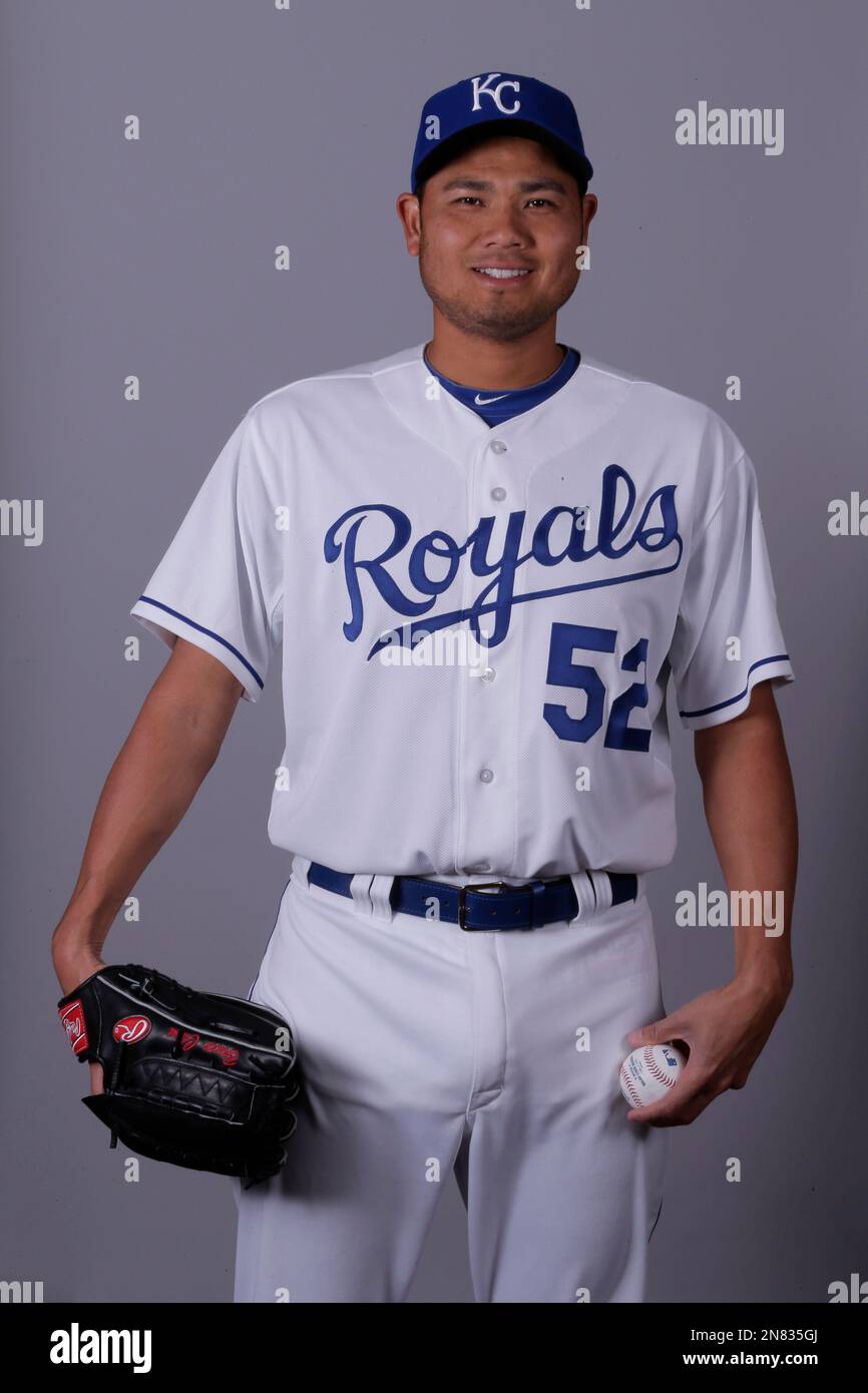 This is a 2013 photo of Bruce Chen of the Kansas City Royals baseball ...