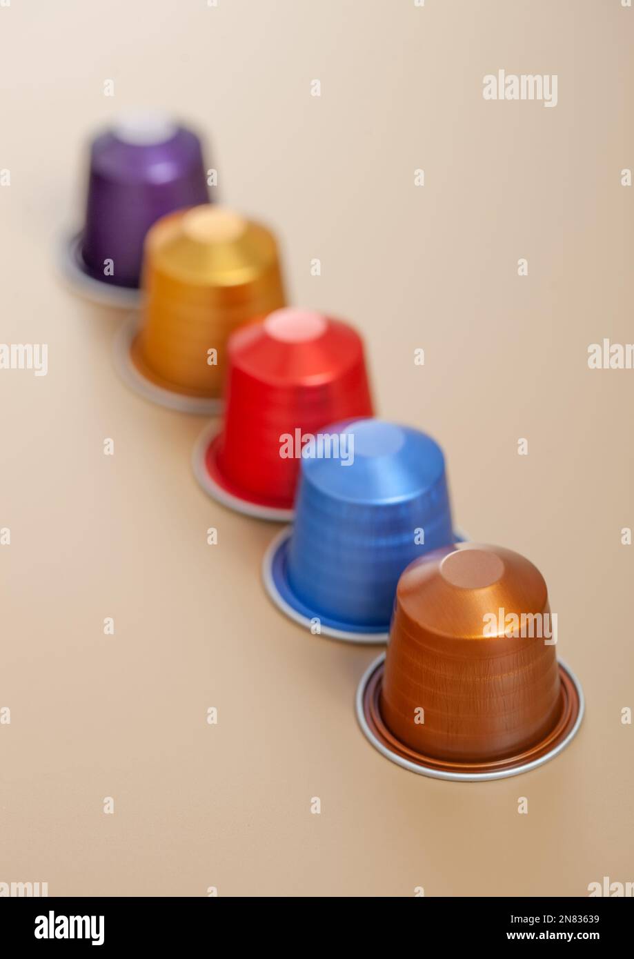 Various taste and color coffee capsules pods with aroma natural organic ...