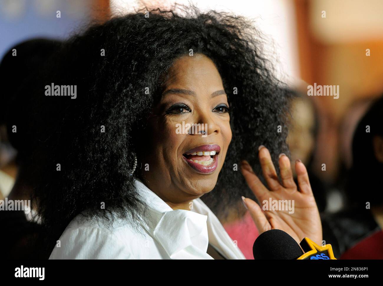 Oprah Winfrey, recipient of the Power Award, is interviewed at the 6th ...