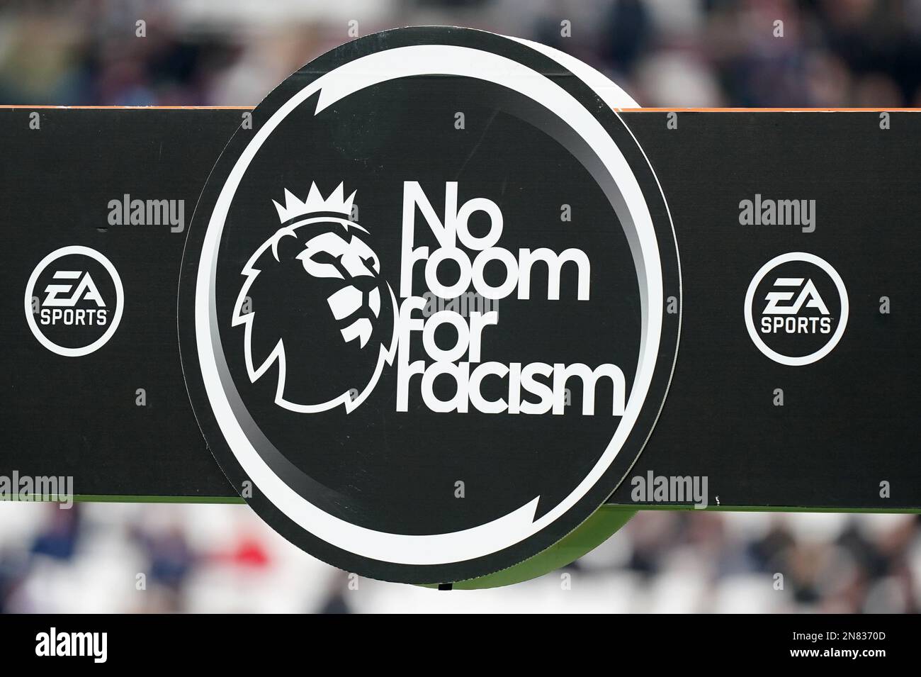 Advertising in support of the ’No room for racism’ campaign seen ahead ...