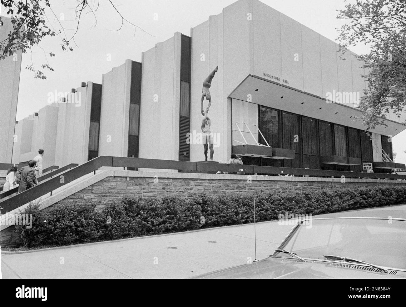 This is the exterior of the new 4,300-seat gymnasium McGonigle Hall ...