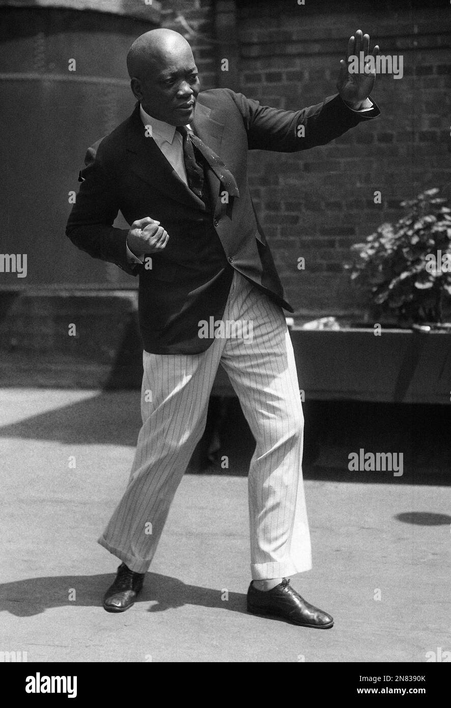 Boxer Jack Johnson, one-time holder of the World Heavyweight Boxing ...