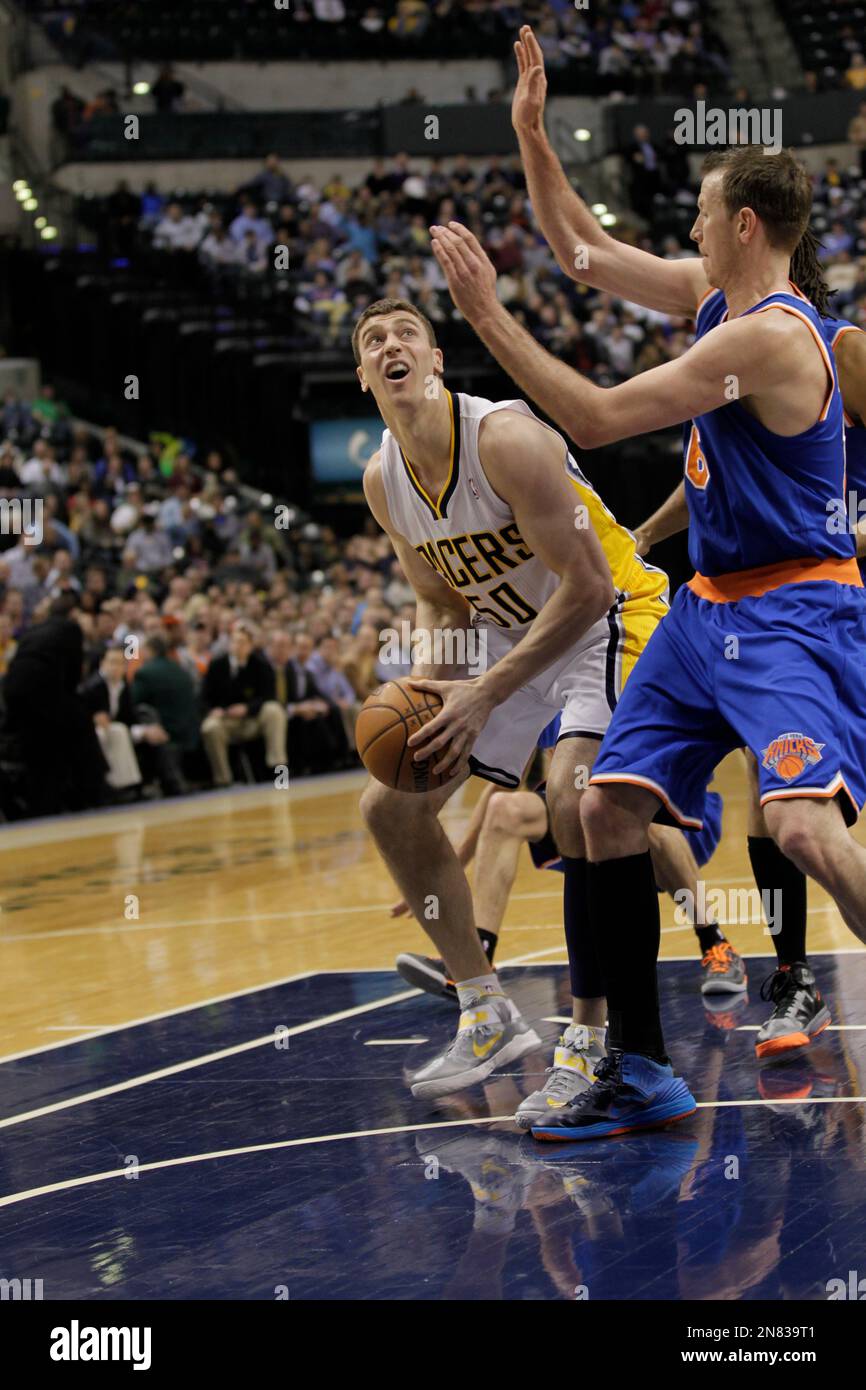Indiana Pacers power forward Tyler Hansbrough (50) in action as the ...