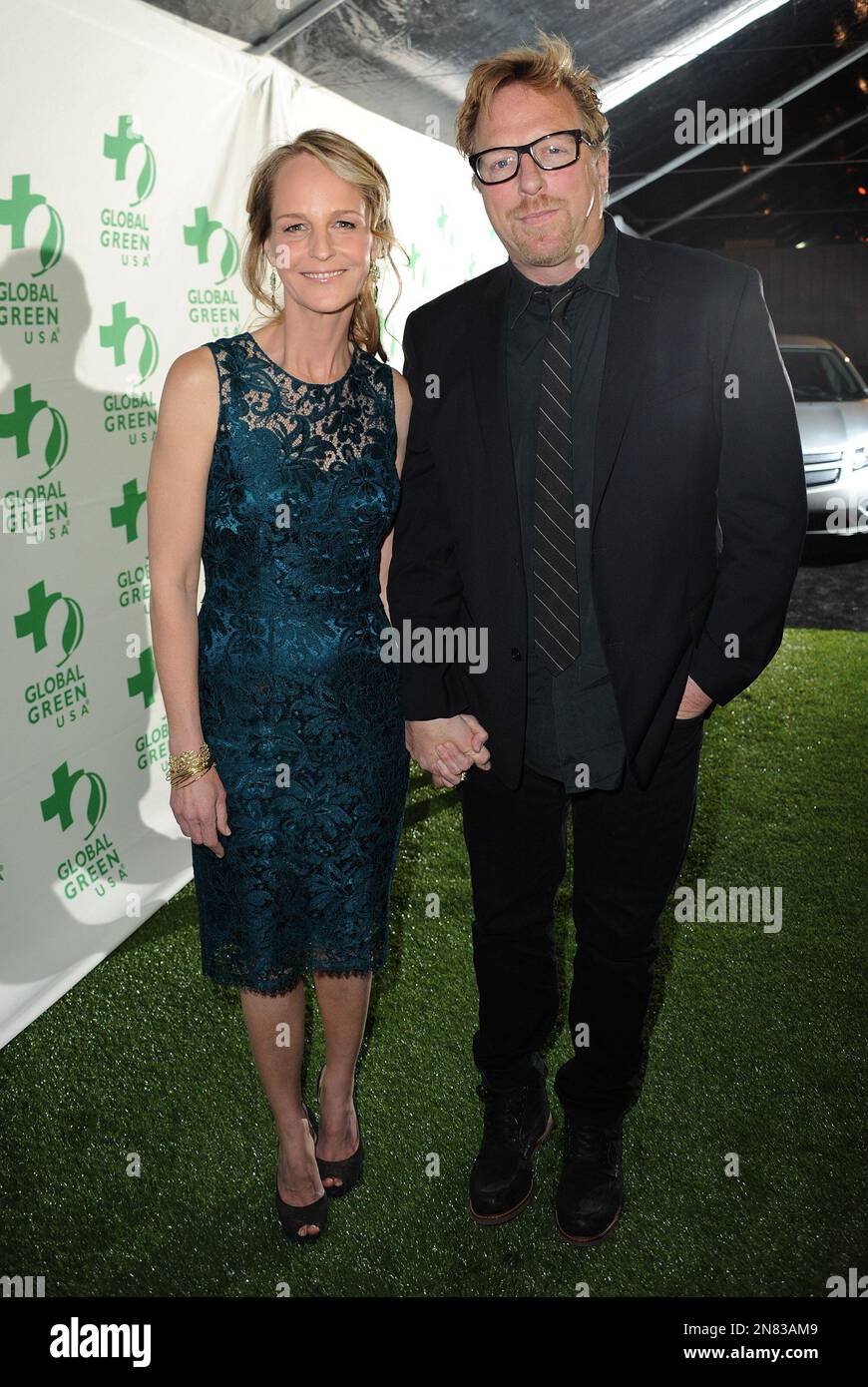 Helen Hunt and Matthew Carnahan arrive at Global Green USA’s 10th ...