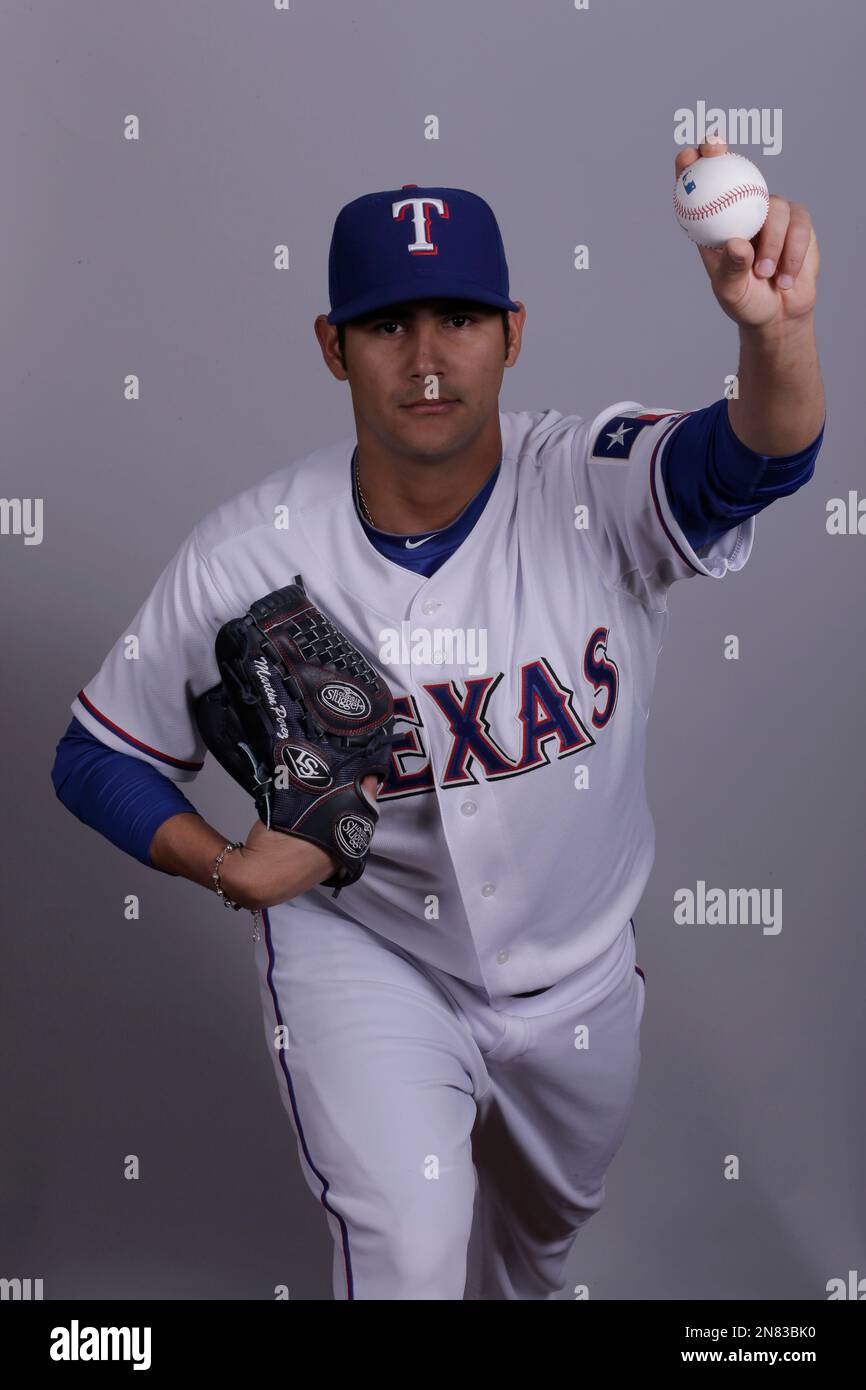 This is a 2013 photo of Martin Perez of the Texas Rangers baseball team ...