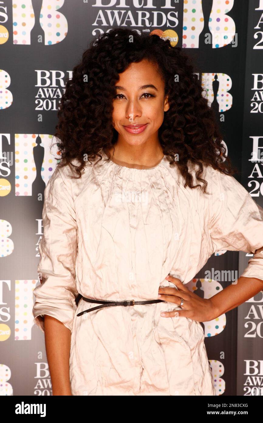 Corinne Bailey Rae seen arriving at the BRIT Awards 2013 at the o2 ...