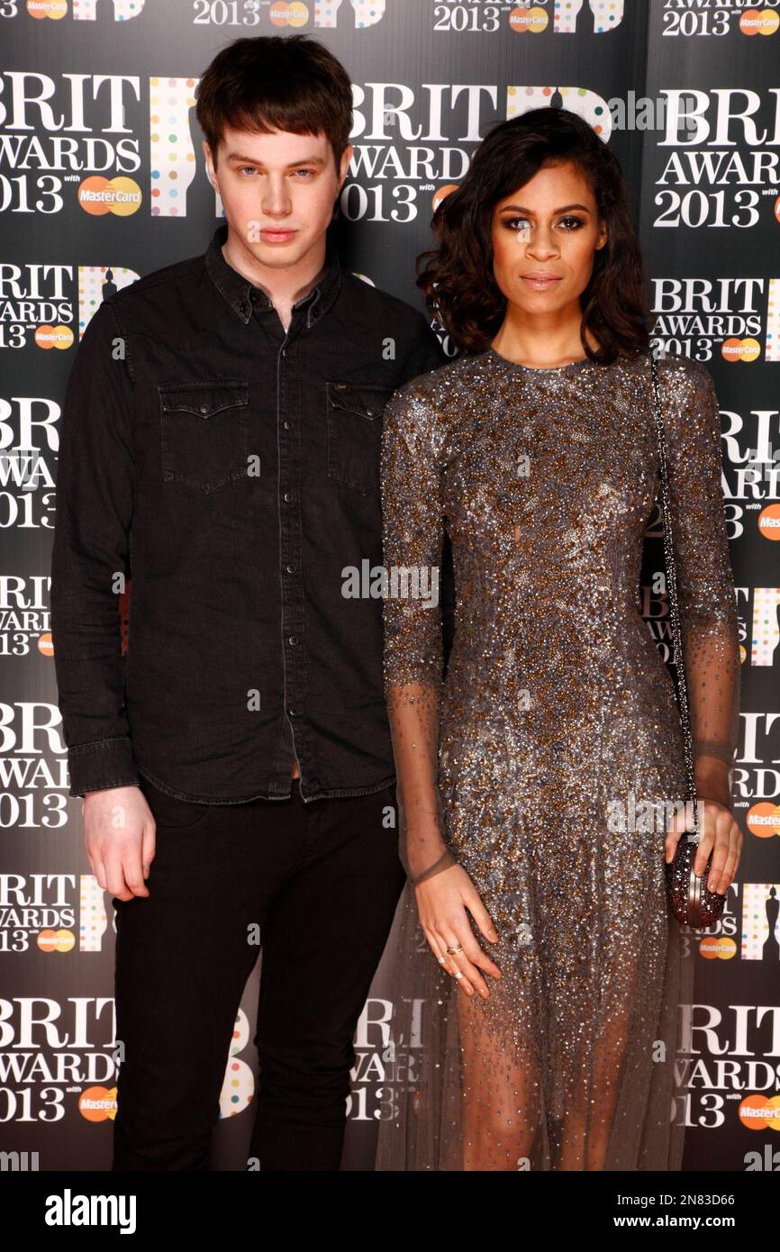 George Reid, left, and Aluna Francis of AlunaGeorge seen arriving at ...
