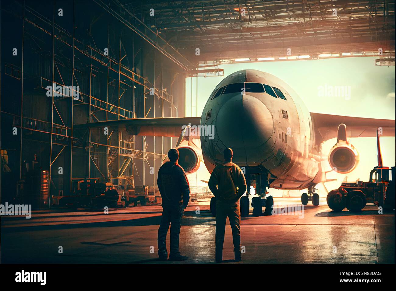 Aircraft industrial workers hi-res stock photography and images - Alamy