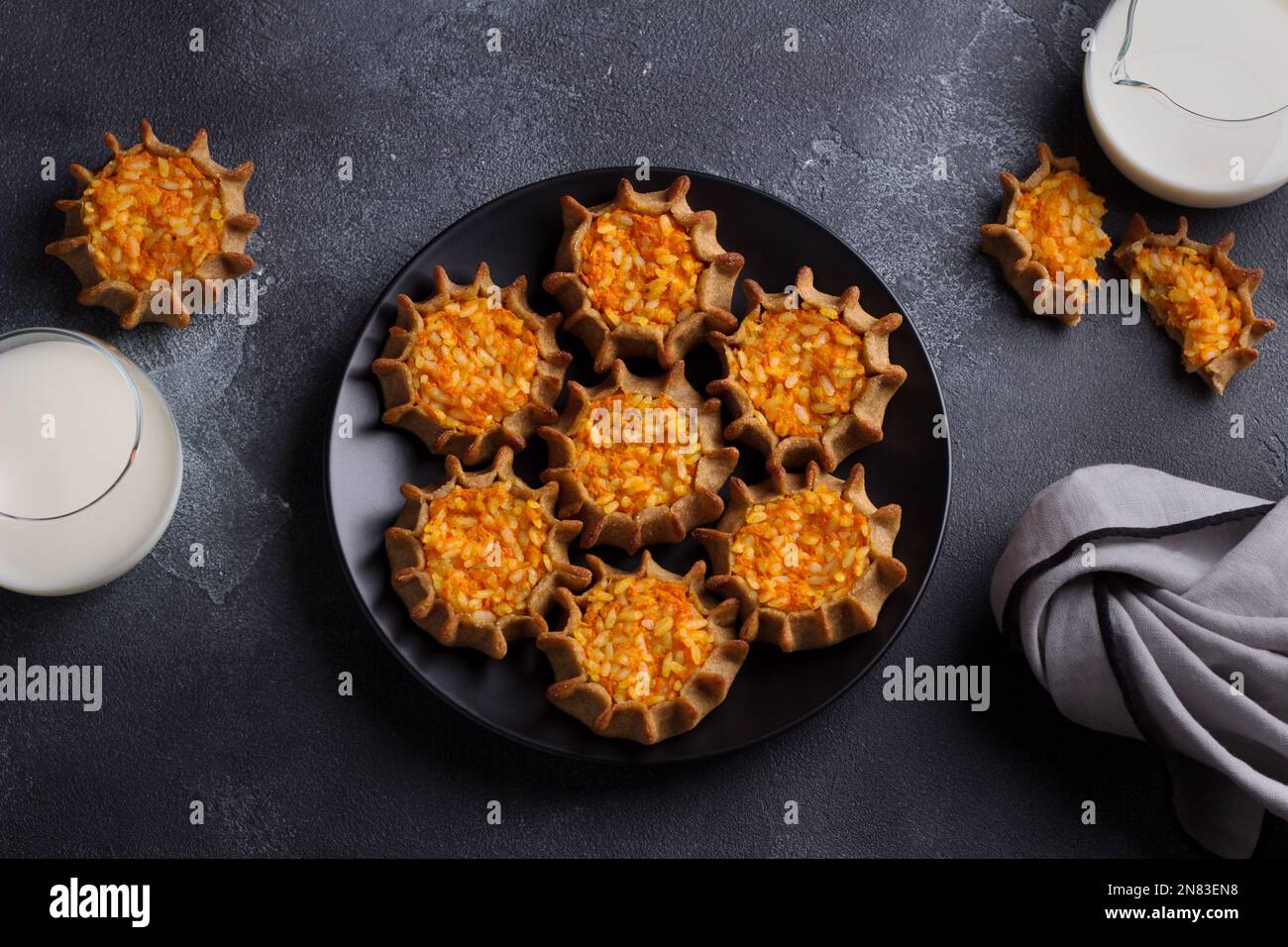 Traditional karelian, finnish, russian mini pies "kalitki" or "koliadki ...