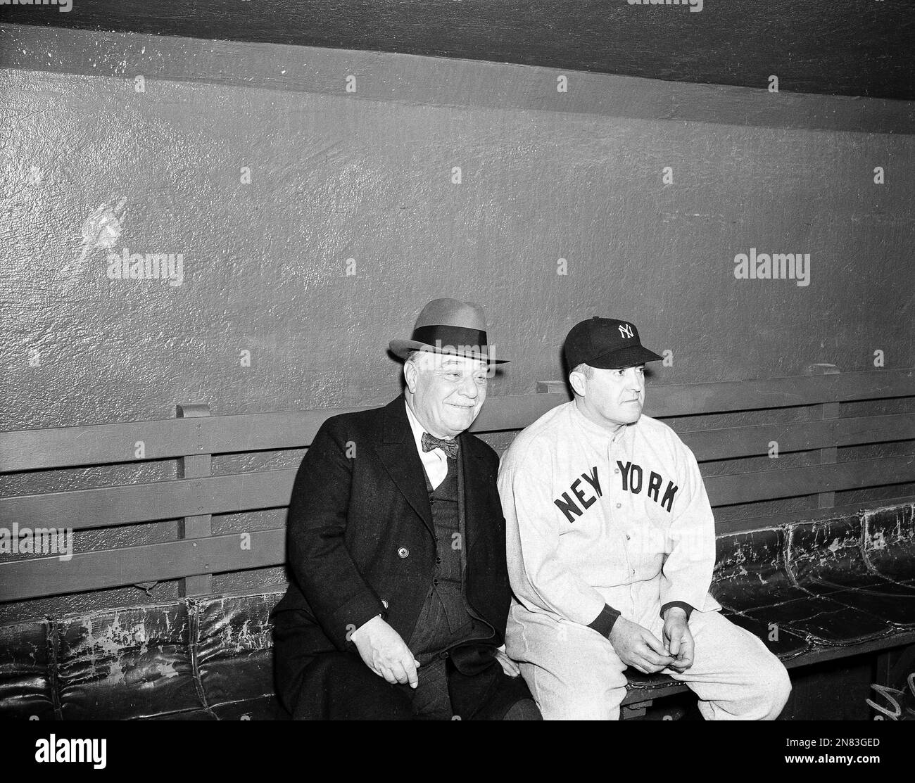 New York Yankees owner Jake Ruppert and Yankees manager Joe McCarthy ...