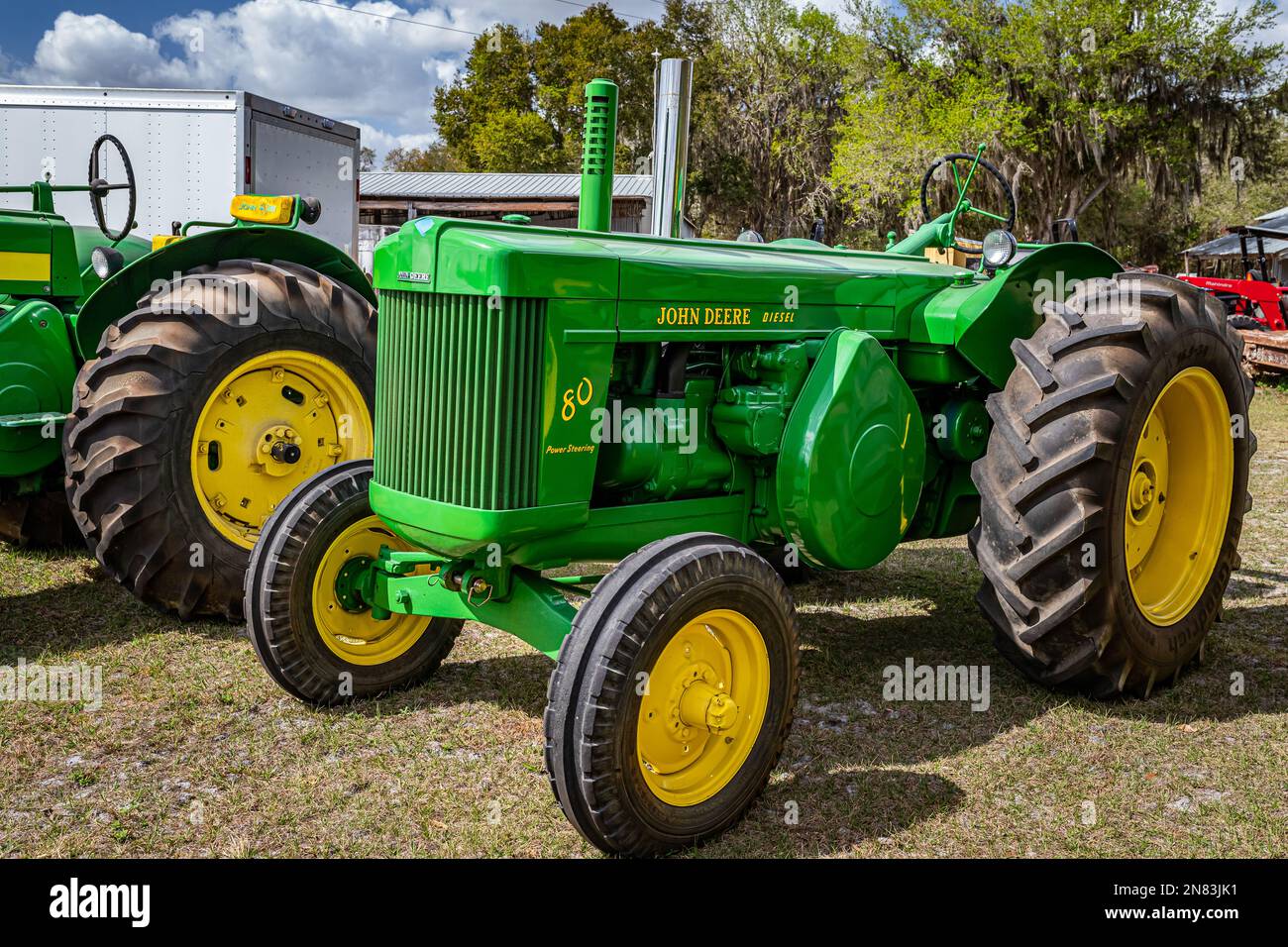 Fort Meade, FL - February 22, 2022: High perspective front corner view ...
