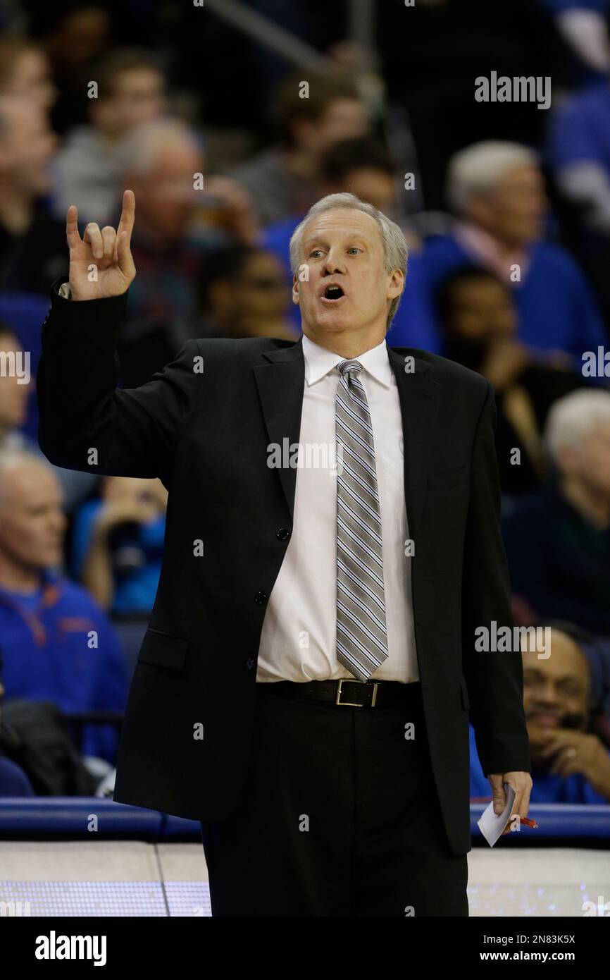 Saint Louis interim head coach Jim Crews is seen on the sidelines ...