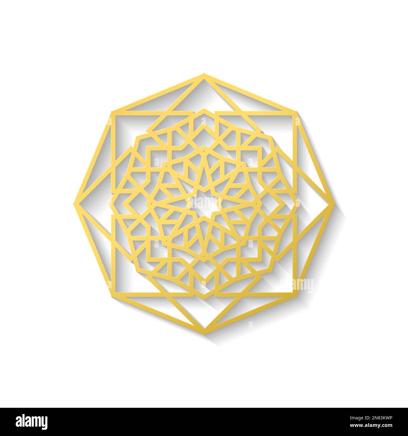 Islamic golden ornament, vector illustration Stock Vector Image & Art ...