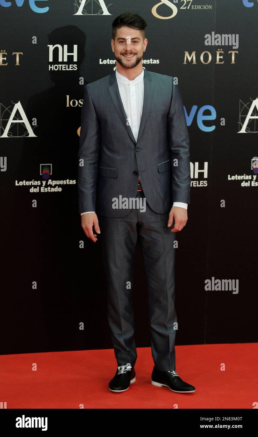 Spanish actor Luis Fernandez poses on arrival for the Goya Awards in ...