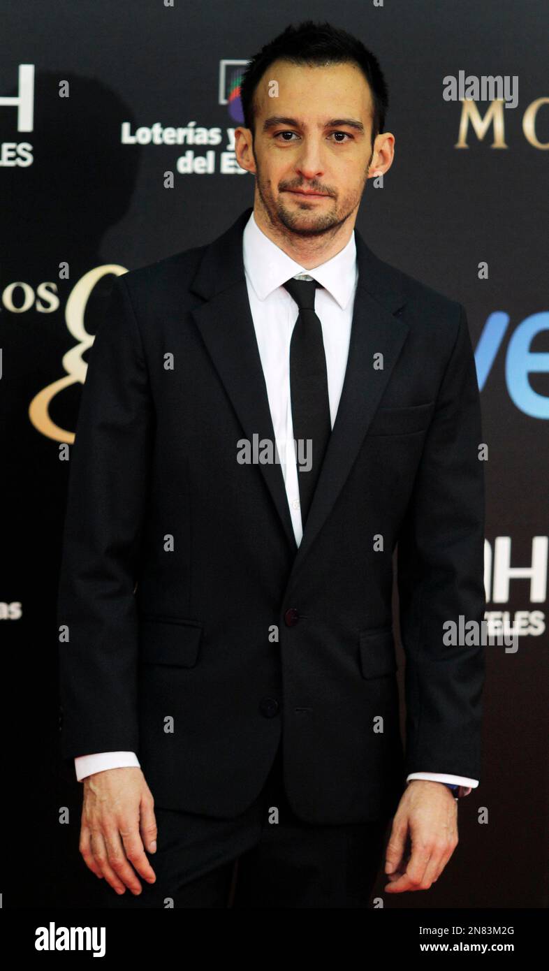 Spanish director Alejandro Amenabar poses on arrival for the Goya ...