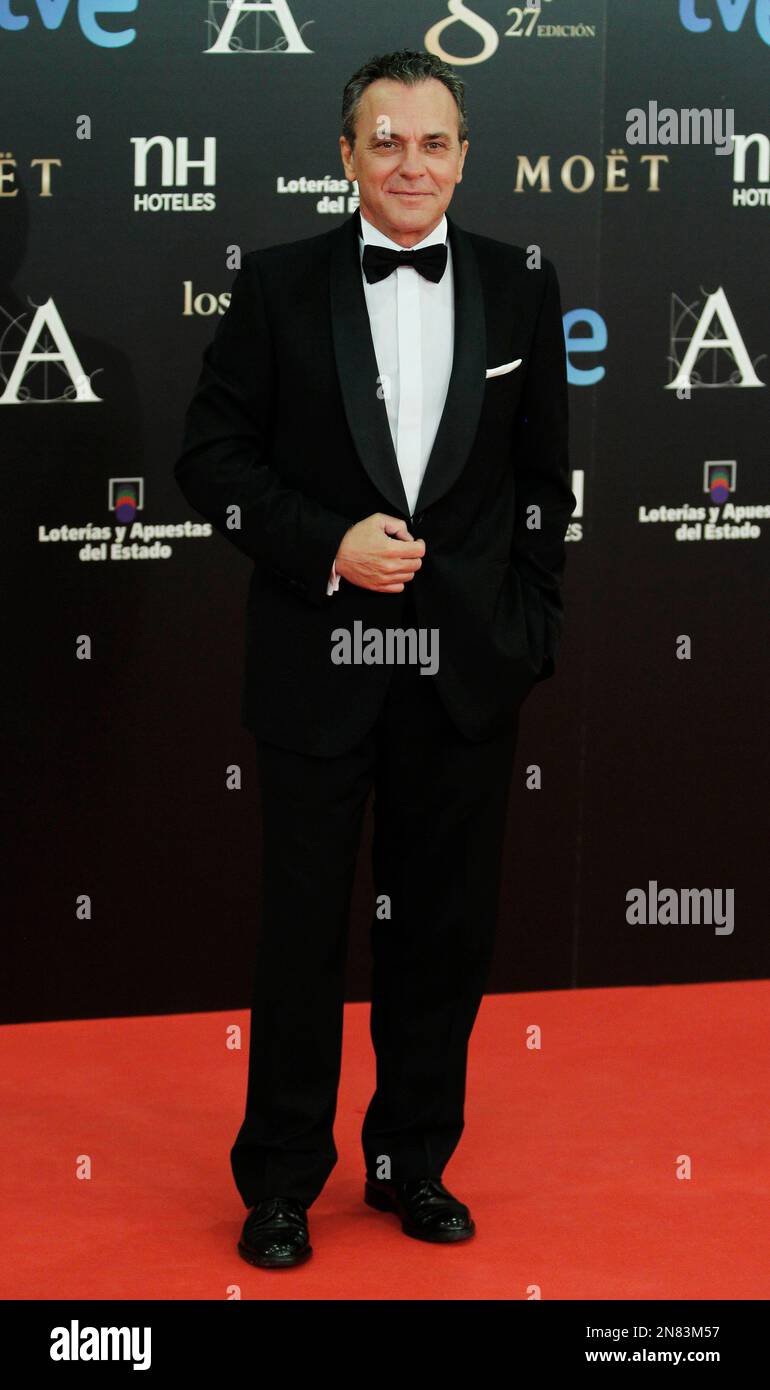 Spanish actor Jose Coronado poses on arrival for the Goya Awards in ...