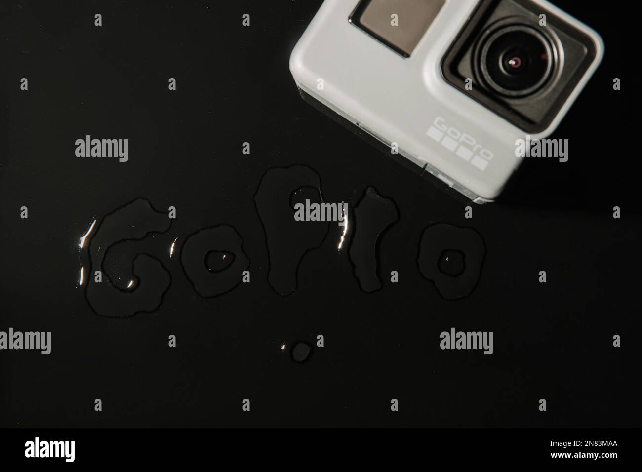 GoPro HERO 5 digital action camera with water logo Stock Photo - Alamy