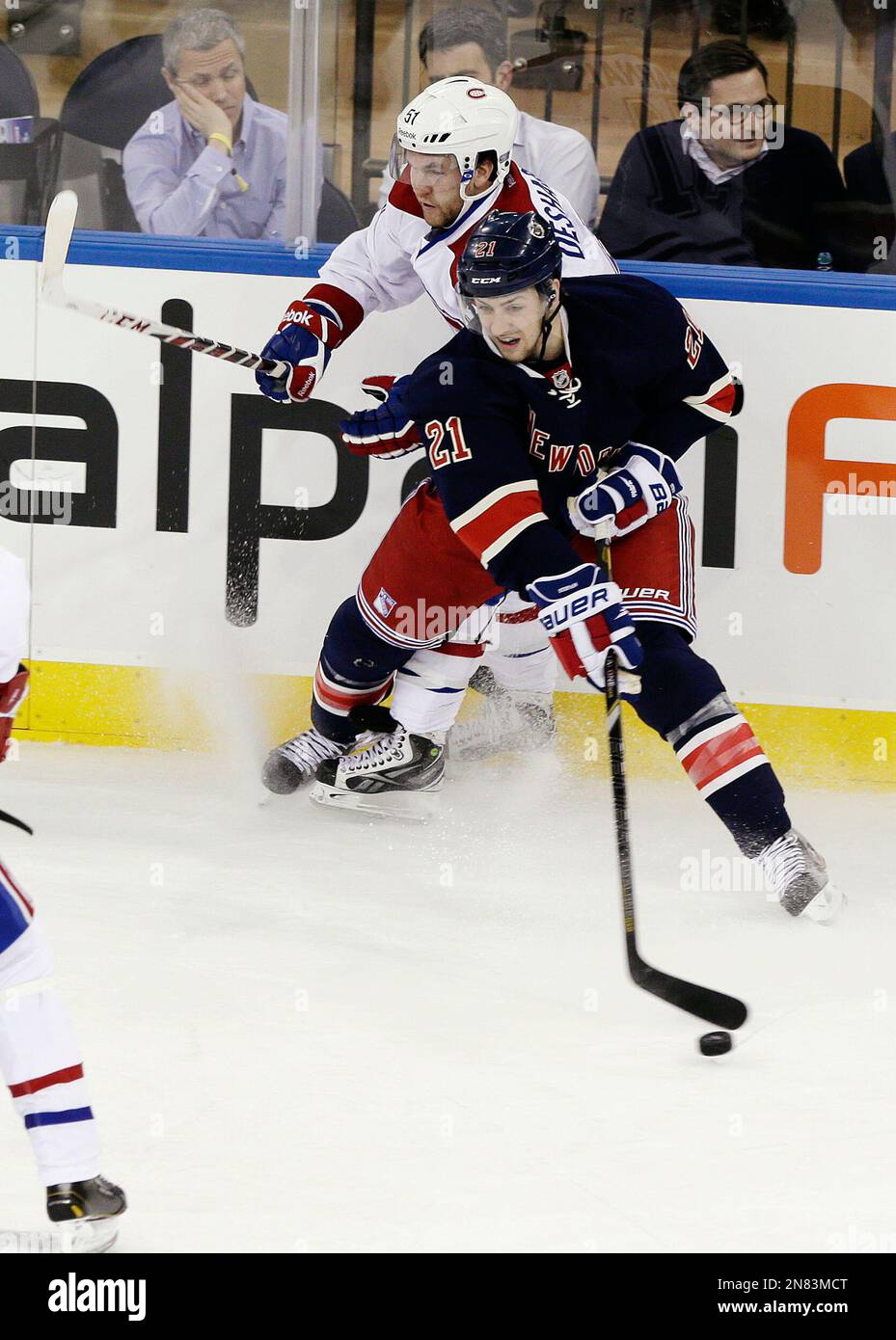 New York Rangers' Derek Stepan (21) and Montreal Canadiens' David ...