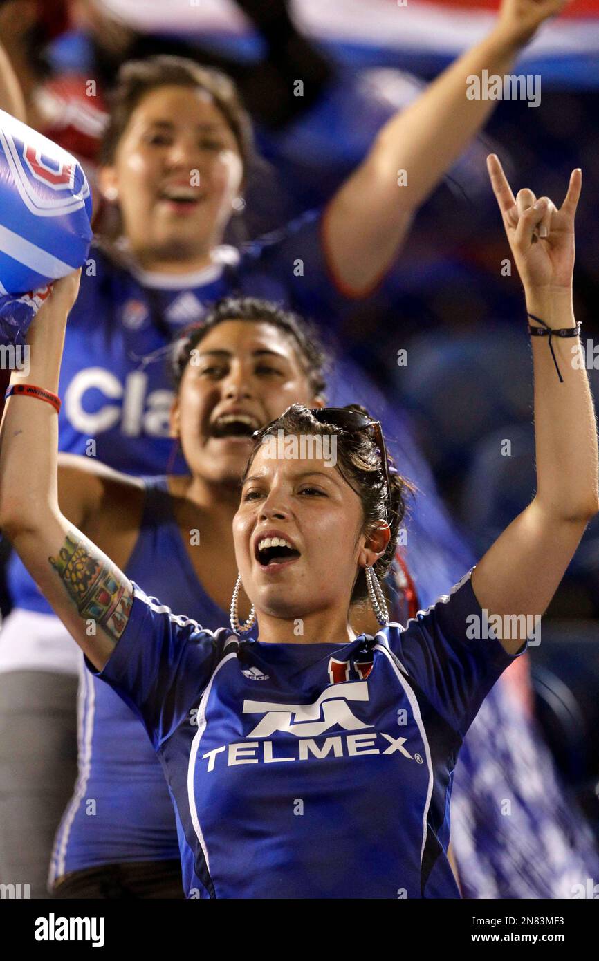 Chile's Universidad de Chile's fans cheer before a Copa Libertadores ...