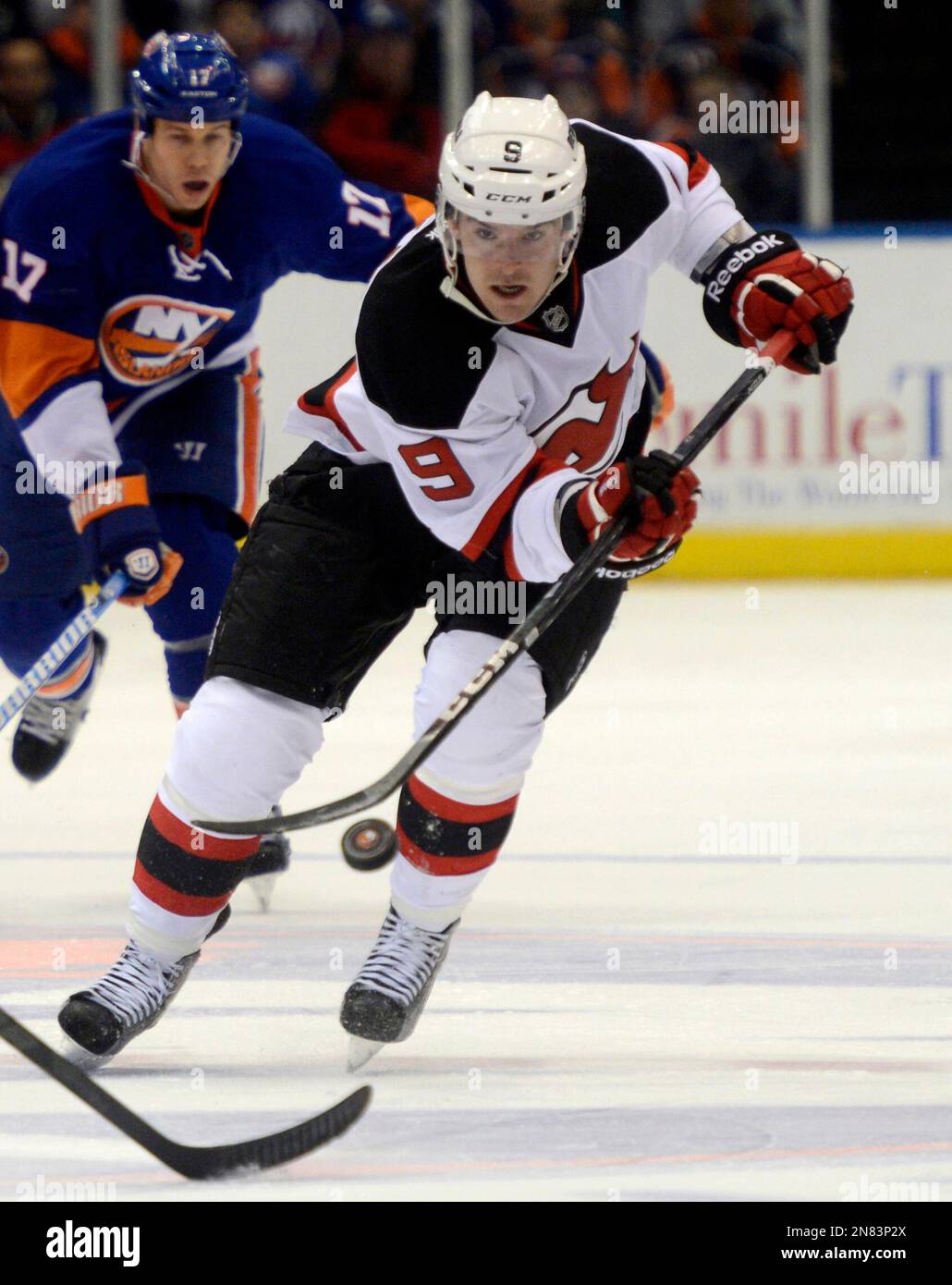 New Jersey Devils Robby Butler in the first period of the NHL hockey ...