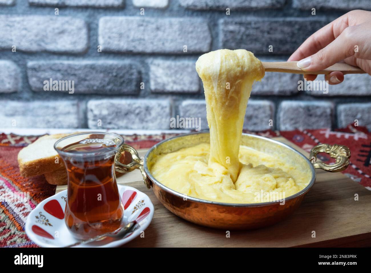 Corn flour and cheese dishes, "muhlama or kuymak" in Turkish cuisine ...