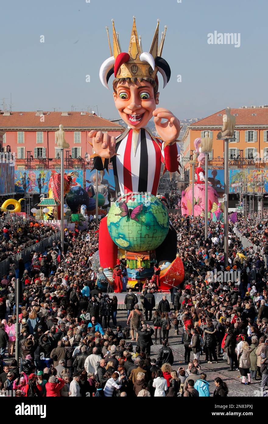 The King of the Nice Carnival 2013's float parades during the 129th ...