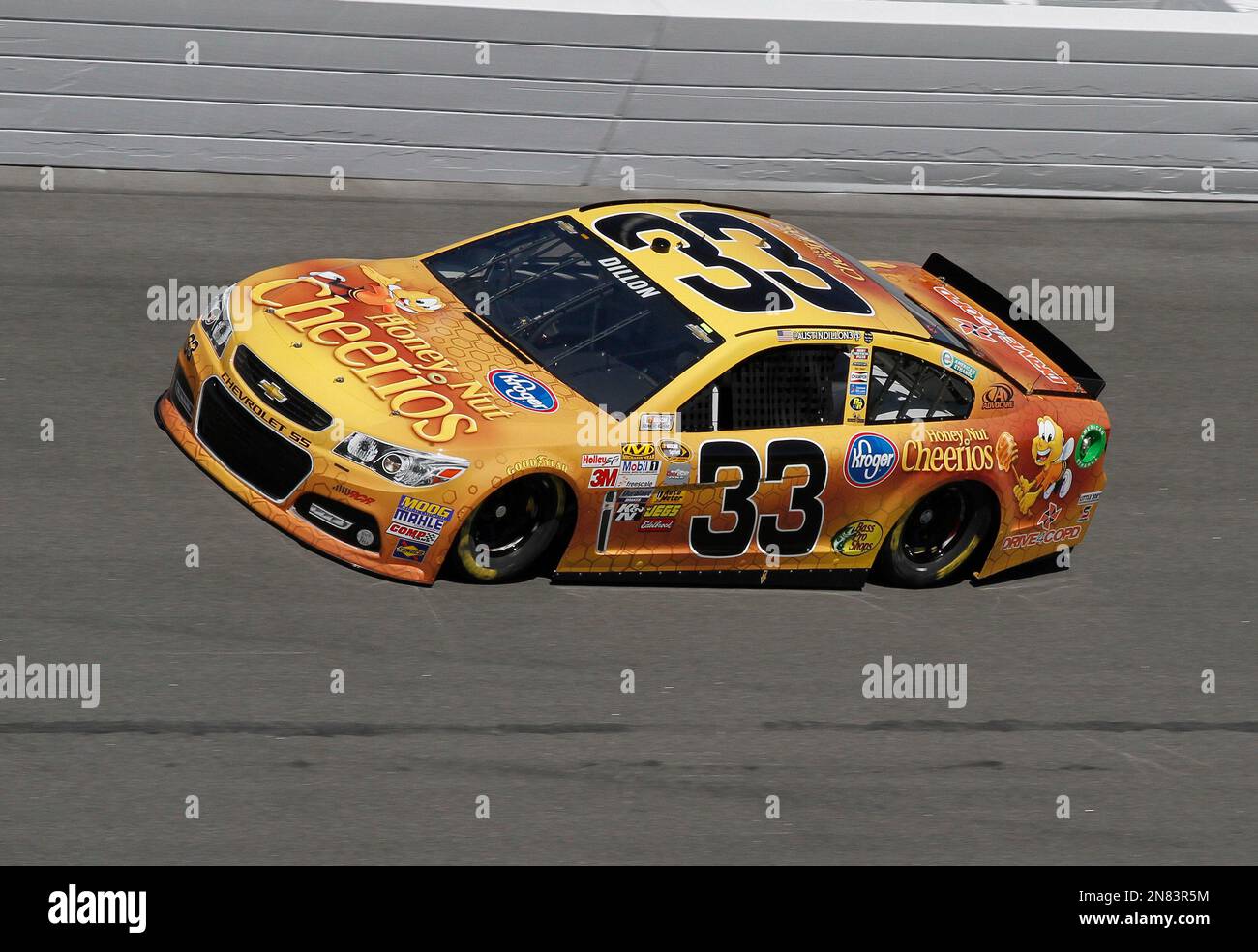 Sprint Cup Series driver Austin Dillon (33) drives through turn four ...