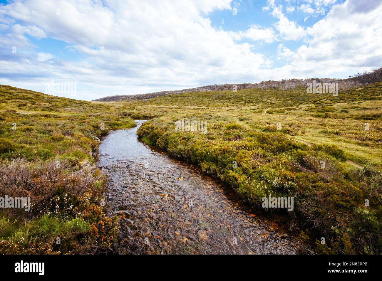 A landscape view in the late afternoon on the Cascade Hut Trail near ...